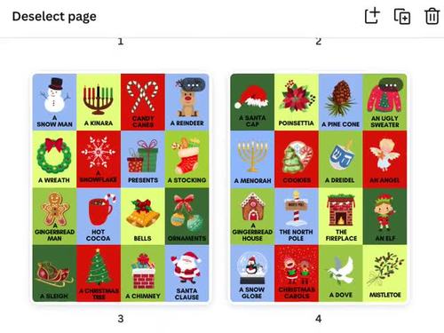 Winter Holiday Vocabulary Cards, Christmas Flashcard Games for ESL/SPED/SLP