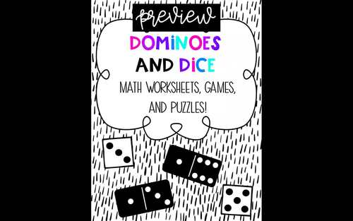 Dominoes and Dice Math Worksheets, Games, and Puzzles! | TpT