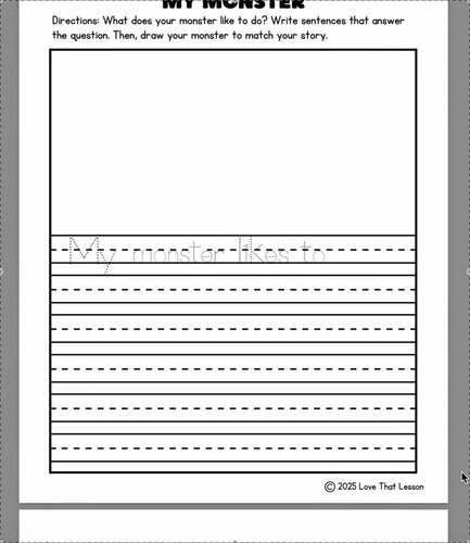 My Monster Slide Deck Read Aloud, Sight Words, Halloween Whole Group ...