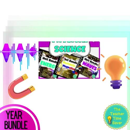 Physical Science Year Curriculum Digital Bundle | FREE Bag with purchase