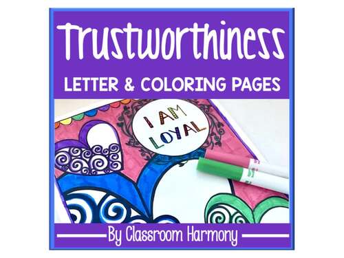 Honesty & Trustworthy Coloring Pages & Letters - Trustworthiness SEL