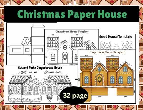 Christmas Paper House.pdf by FUN Teaching Garden | TPT