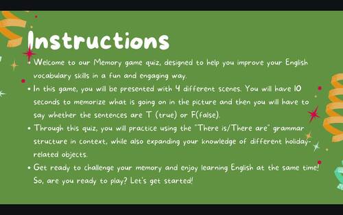 Christmas-themed Memory Game- English Activity by English ED ventures