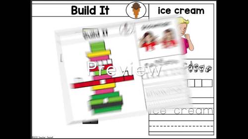 ASL Nouns Build It Learning Mats - Rods by Teacher Jeanell | TPT