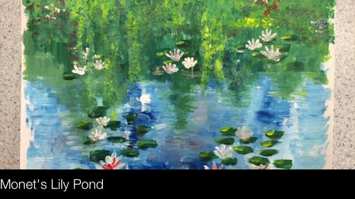 CLAUDE MONET LILY POND Impressionist Art project with lesson plan 4th ...
