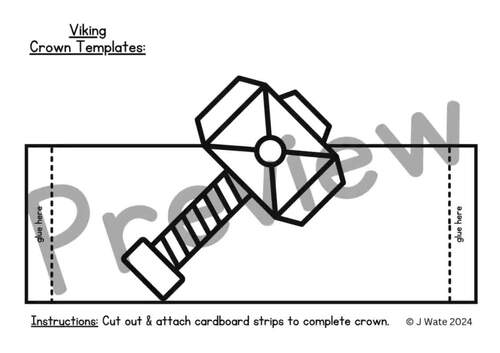 Viking Themed Craft Activity Pack | Crown & Headband Writing Worksheet ...