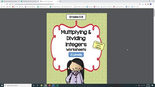 Multiplying and Dividing Integers Worksheets - Differentiated | TPT