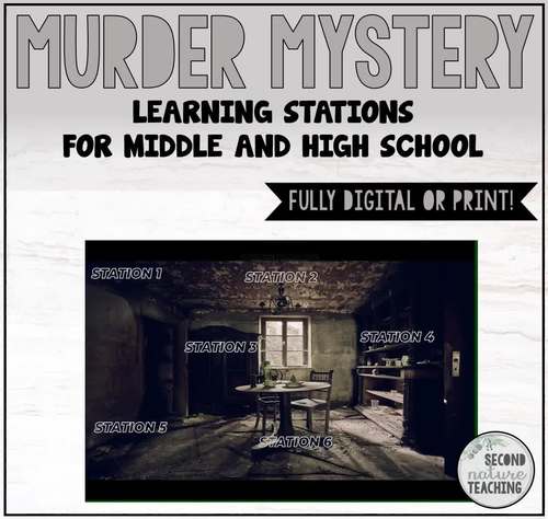 MURDER MYSTERY WRITING STATIONS FOR MIDDLE AND HIGH SCHOOL (DIGITAL OR ...