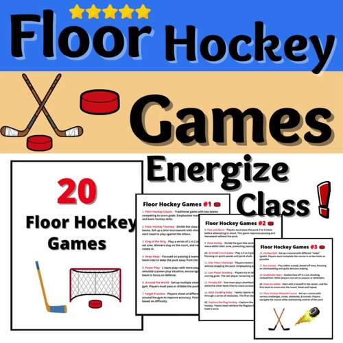 Floor Hockey Drills Games Activities Unit PE Gym Physical Education