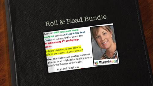 CVC Nonsense Word Fluency Practice | Roll and Read NWF Activity Bundle