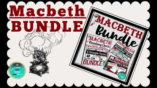 Macbeth | Essential Questions | Vocabulary & Reading Check Quizzes | BUNDLE
