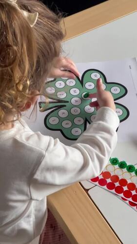 St. Patrick's Fine Motor Clover Shamrock Alphabet Sticker Worksheet ...