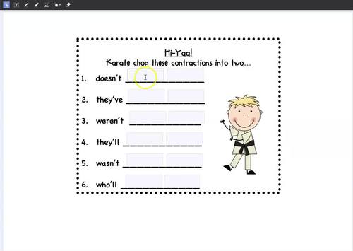Karate Contractions Divide plus EASEL Activities by Teacher Features