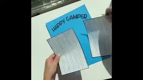 Camping Writing Prompt & Craft Activity for Summer 2nd 3rd Grade