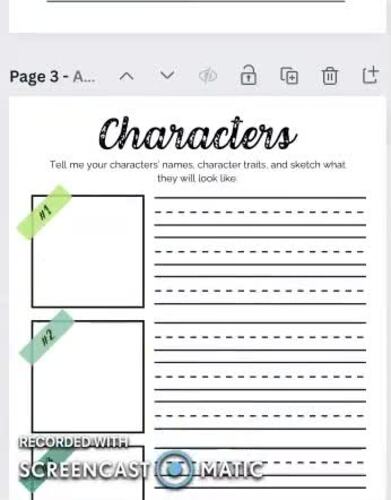 Creative Writing Story Planner by Kjerstin Brandt | TPT