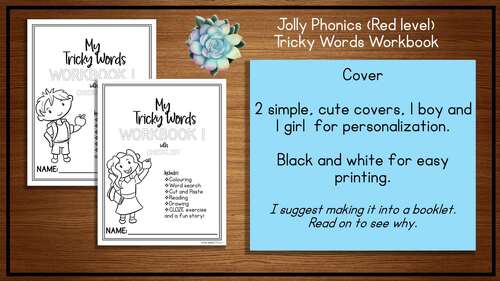 Jolly Phonics Aligned Tricky Words Workbook 1 (red level) with original ...