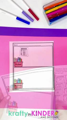 Fiction vs. Nonfiction Activities & Sort No Prep Lesson Fiction vs Non ...