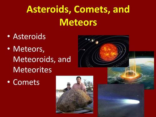 Asteroids, Comets, and Meteors - MS Physical Science Lesson by Teach ...
