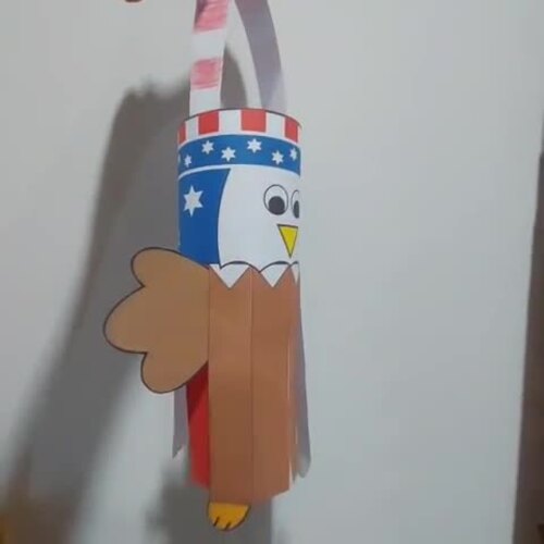 Bald Eagle Craft Windsock |Activities American Symbols Project Flag ...