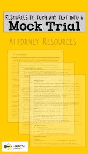 Turn Any Text into a Mock Trial by Lessons by MrsKeD | TPT