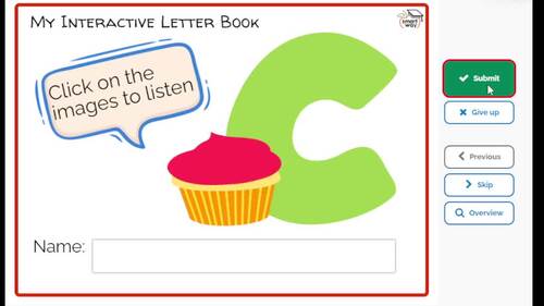 Letter C Interactive Book for Kindergarten | Alphabet Activities Boom cards