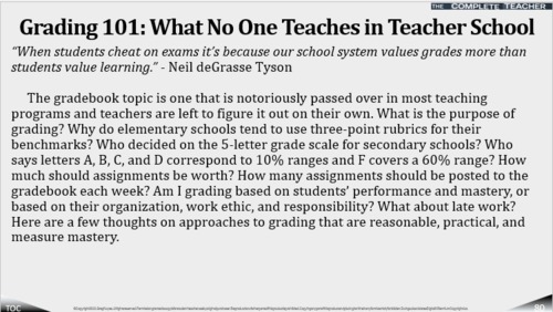 COMPLETE TEACHER Lesson 80 - Grading 101: What No One Teaches in ...