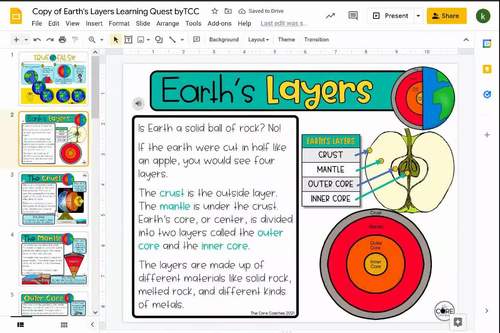 Earth's Layers Lesson Plans - Digital & Print Layers of the Earth ...