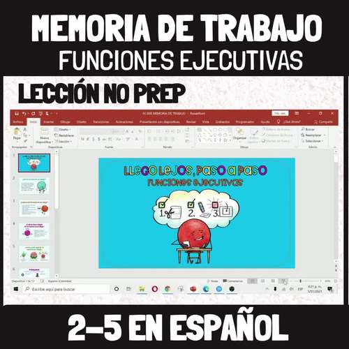 LECCIÓN SOBRE MEMORIA DE TRABAJO - Funciones Ejecutivas 2-5 (en español)