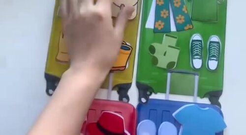 Color Sorting Suitcase Activity - Clothing & Seasons File Folder Game ...