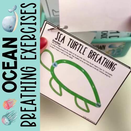 Ocean Theme Calming Breathing Exercises Kid | Mindfulness Breathing Visuals