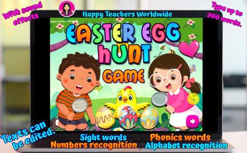 Easter Egg Hunt SIGHT WORDS Powerpoint Game by Happy Teachers Worldwide