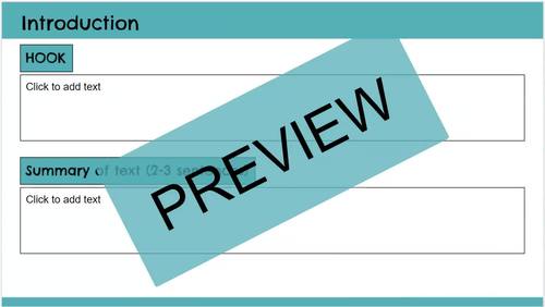 5-paragraph Essay Outline includes hooks and clinchers mini-lesson