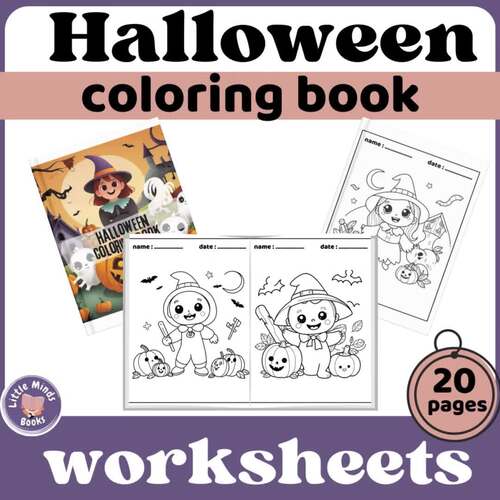 Halloween coloring book - october coloring pages for kids | TPT
