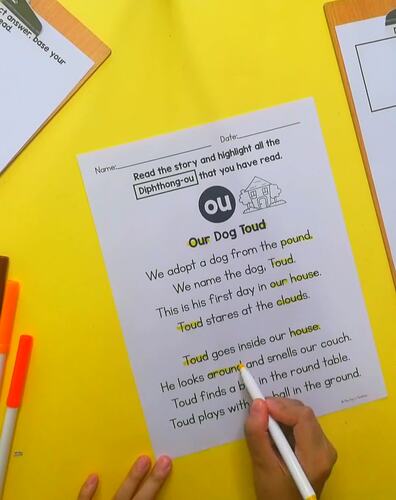 Diphthong Reading Comprehension Passage by The Joy in Teaching | TPT