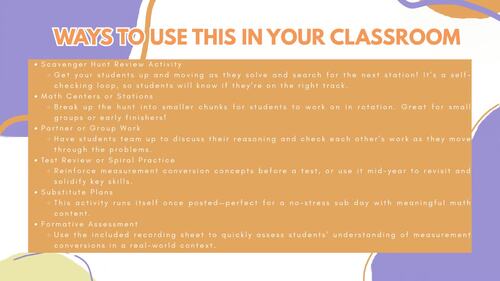 Measurement Conversion Scavenger Hunt | Metric, Temp & Time Word Problems