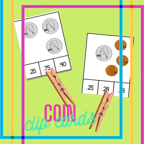 Counting Coins Money Math Center Game Activity (Identifying Coins & Values)