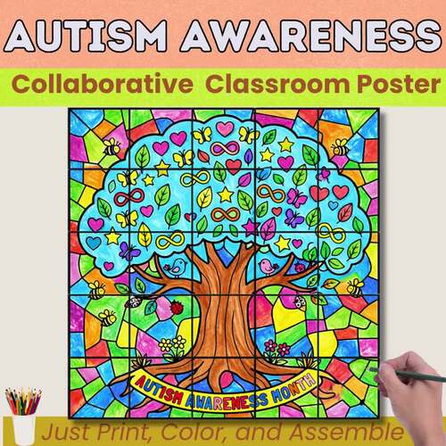 Autism Awareness Month Collaborative Poster | April Bulletin Board Activity