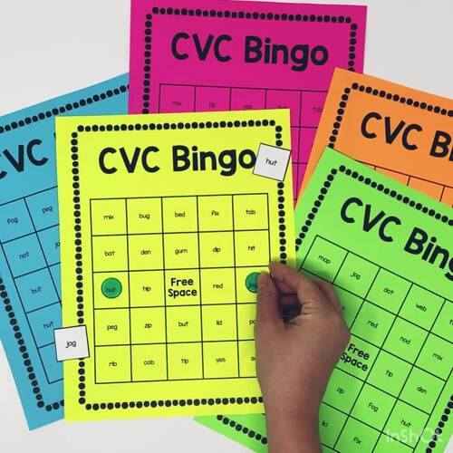 CVC Word Bingo by Learning Support Lady | TPT
