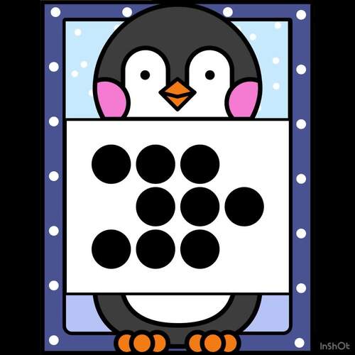 Winter Penguin Dot Talks | Subitizing and Counting to 20 Number Talk Cards