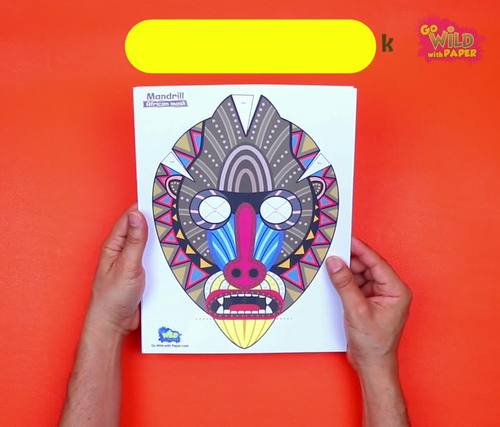 Mandrill Mask | Printable Craft Activity | African Animal Papercraft ...