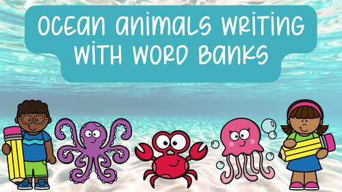 All About Ocean Animal Writing Ocean Unit Worksheets PreK Kinder First TK
