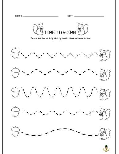 Fall Into Learning: Tracing and Matching (6 pg.) Worksheet Set | TPT