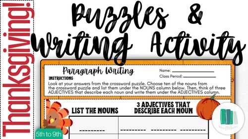 Thanksgiving ELA Activities Middle School - Thanksgiving Writing ...