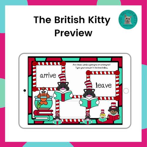 Read Across America Antonyms and Synonyms Grammar Boom™ Cards | TPT