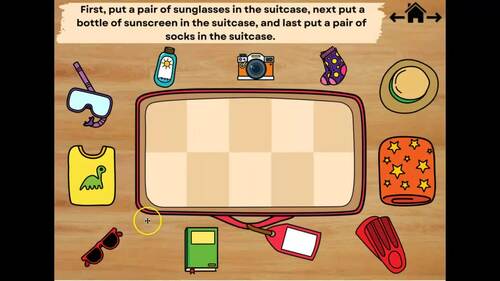 Following Three Step Temporal Directions BOOM Cards™ Summer Suitcase