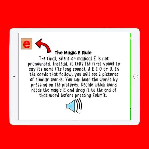 Short and long vowel sounds with Magic E Game 1A Boom cards | TPT