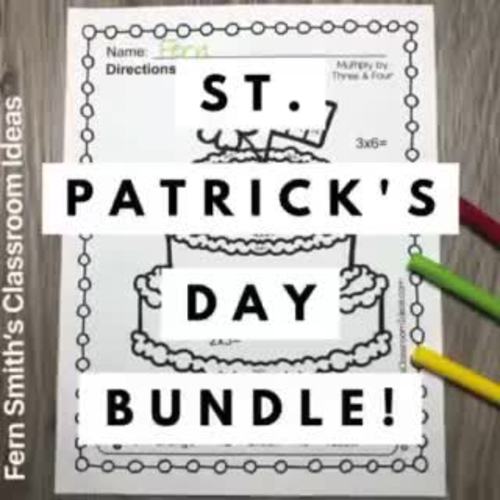 St. Patrick's Day Multiplication & Division Color By Number Bundle