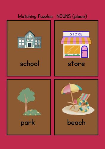 Noun Puzzles Worksheet iIllustrative Style by professional designer