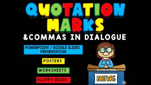 Quotation Marks PowerPoint / Google Slides, Worksheets, & More | TPT