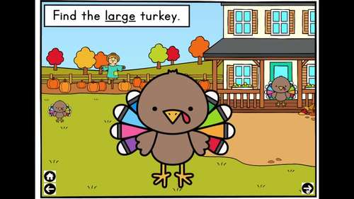 Turkey Themed Basic Concepts Boom Cards™ by Speechie Adventures | TPT